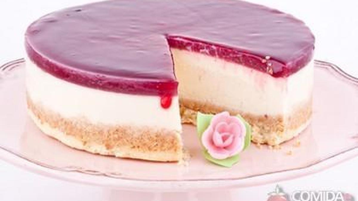 Fatia De Cheesecake De Framboesa