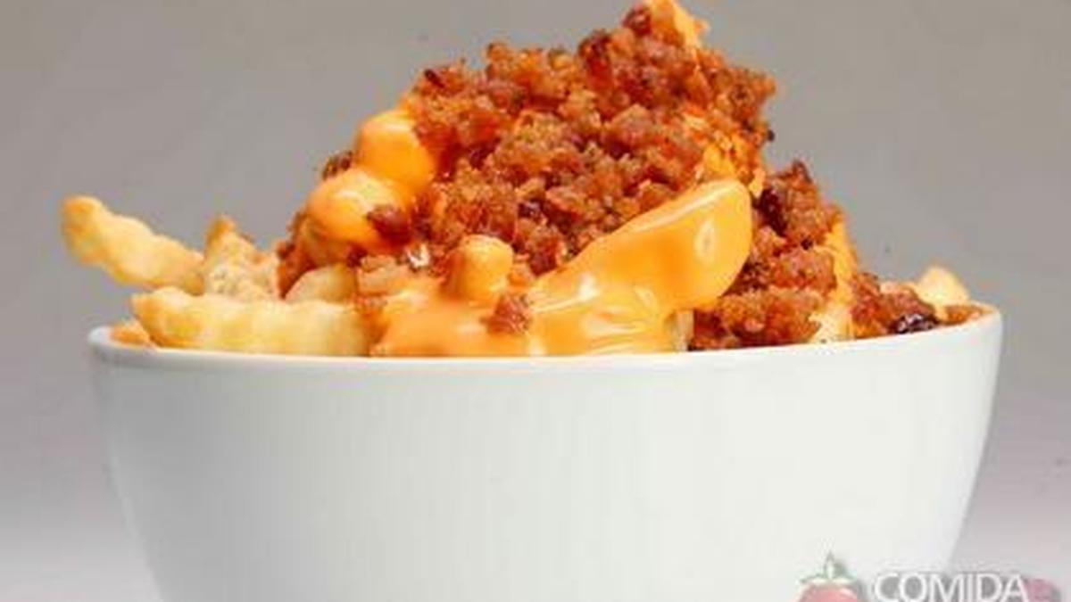 Receita de Fritas com cheddar e bacon - Comida e Receitas