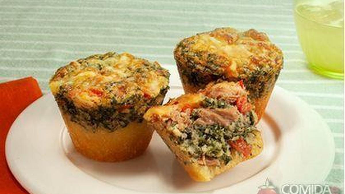 Receita de Muffin de espinafre e atum - Comida e Receitas