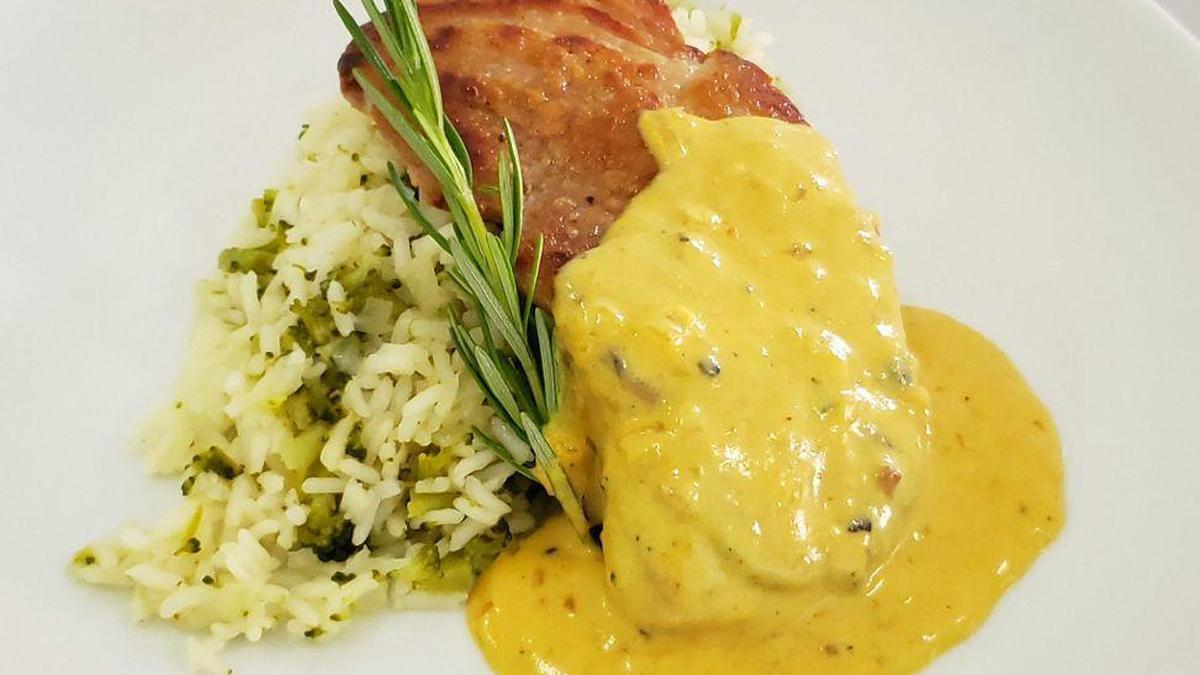 Receita de Steak de filé suíno com molho de mostarda, habanero e manga ...