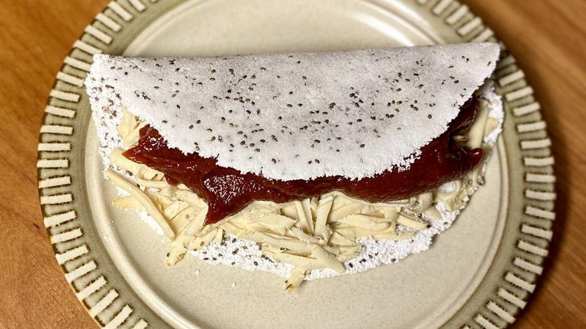 Receita de Tapioca com tofu e goiabada - Comida e Receitas