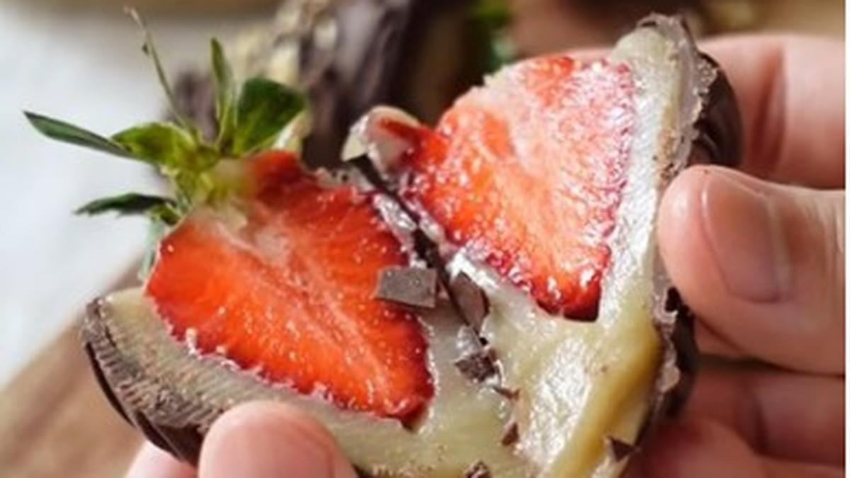 Receita de Bombom de morango vegano - Comida e Receitas