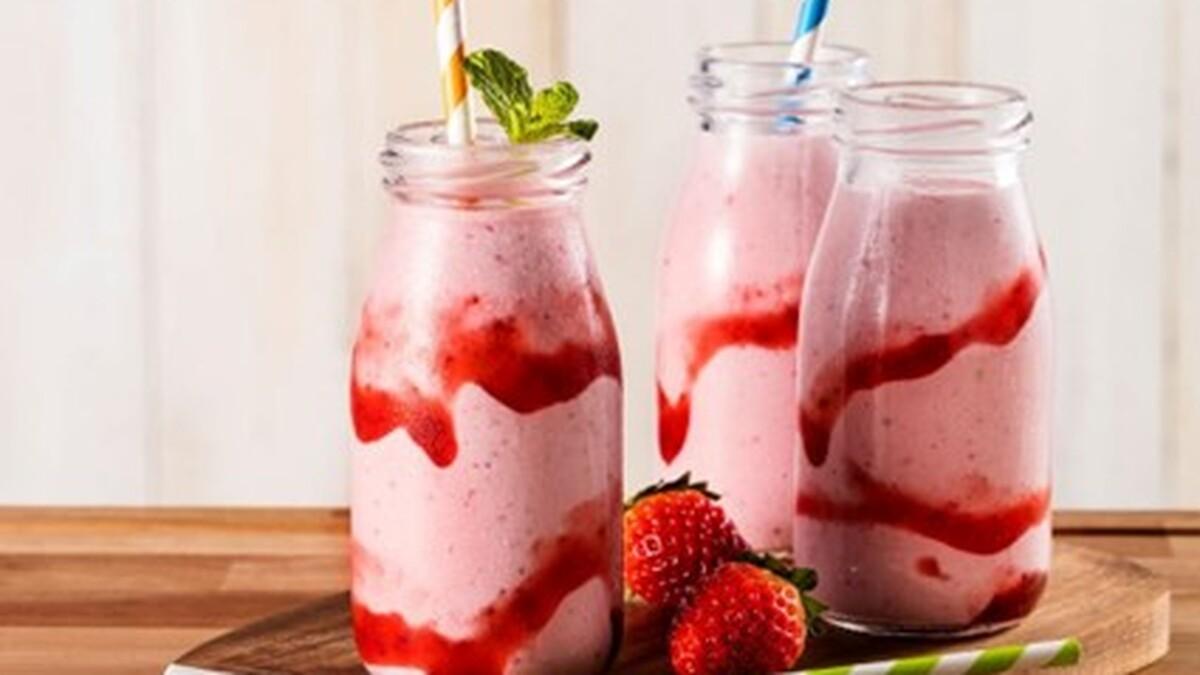 Receita de Smoothie prático com morango - Comida e Receitas