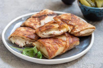 Receita de Crepe salgado de presunto e queijo - Comida e Receitas