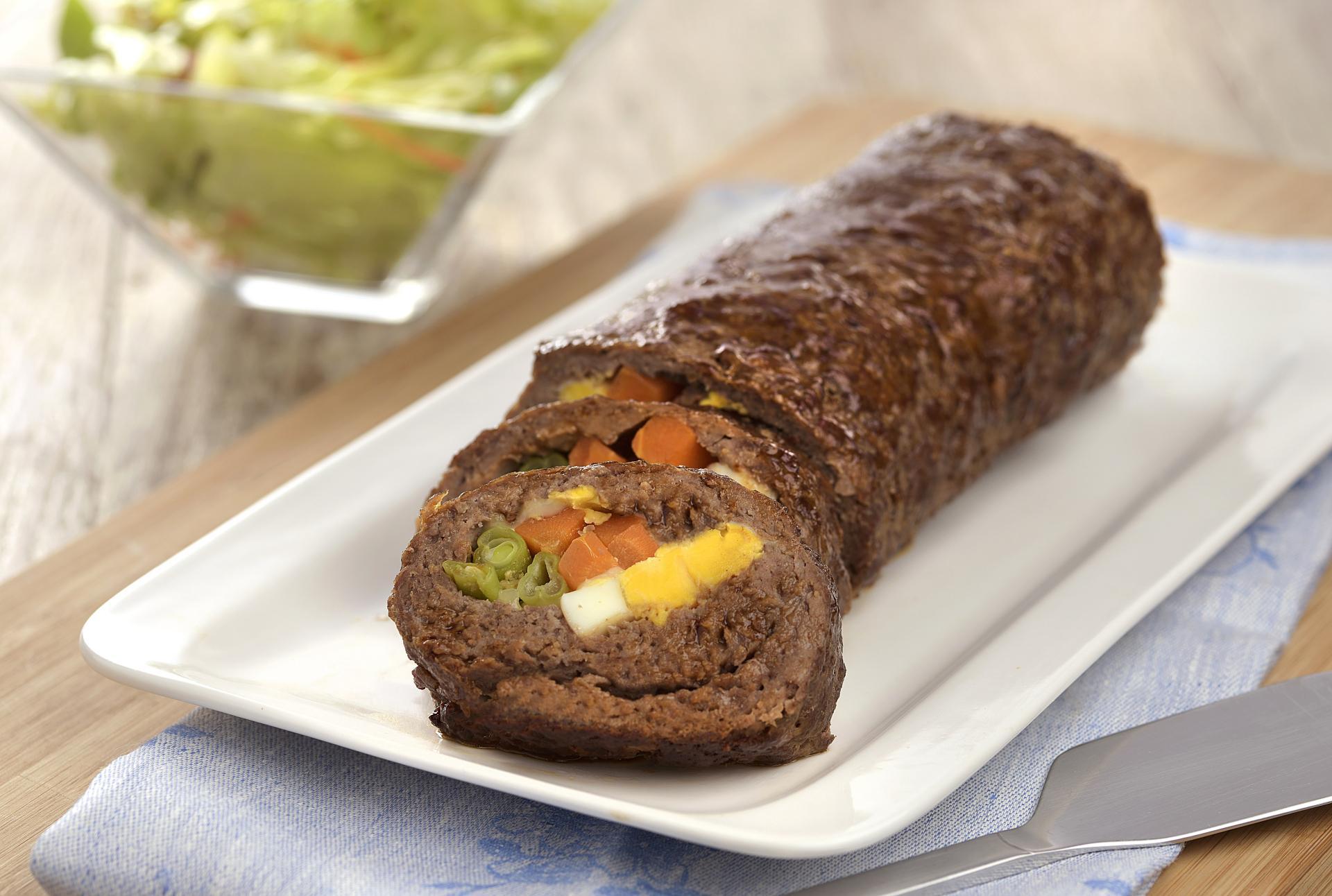 Receita de Rocambole de carne com sódio reduzido - Comida e Receitas